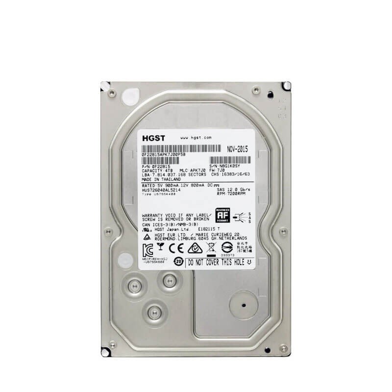 Hard Disk HGST HUS726040AL5214 4TB SAS 12Gbps, 7.2K RPM, 3.5 inci ...